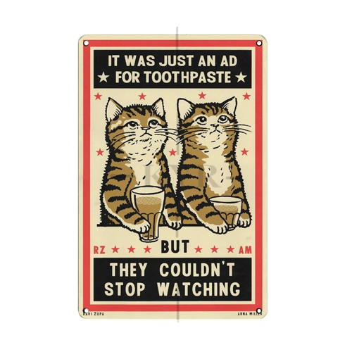 Poster Vintage Chat - Éternel Vintage